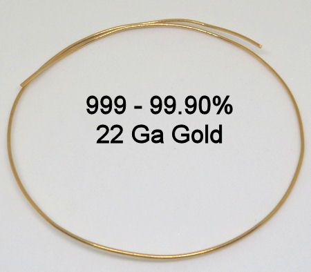 Pure gold wire for goldsmithing.