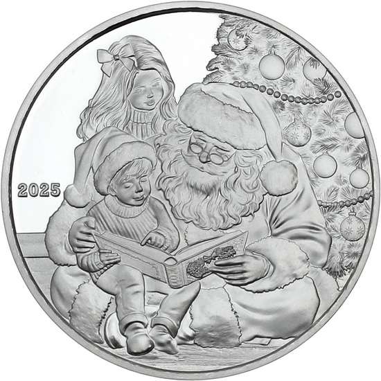 Storytime Santa Claus 2025 - 1 OZ Silver Round Coin 999 Pure